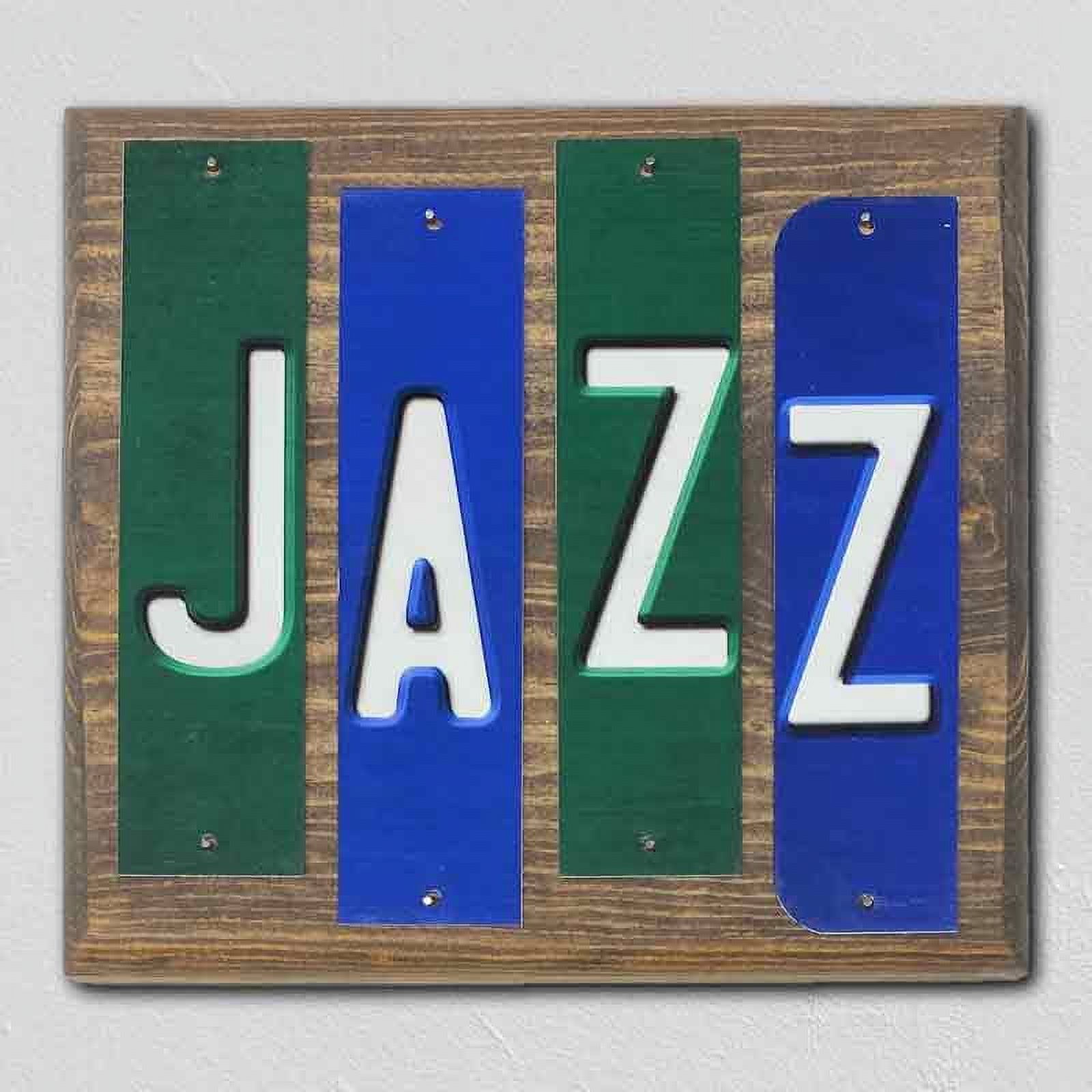 Jazz Team Colors Basketball Fun Strips Novelty Wood Sign WS-698 8" x ...