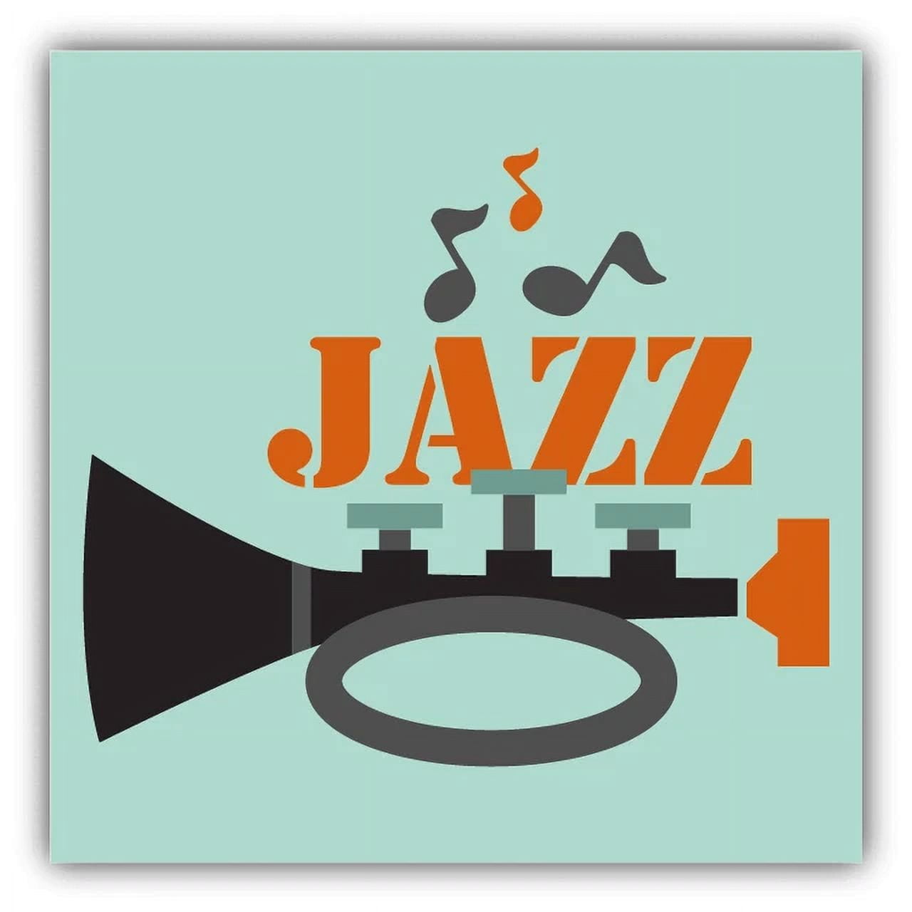 Jazz Trumpet Music Sticker Phone Decal Water Bottle Stickers Car Decals ...