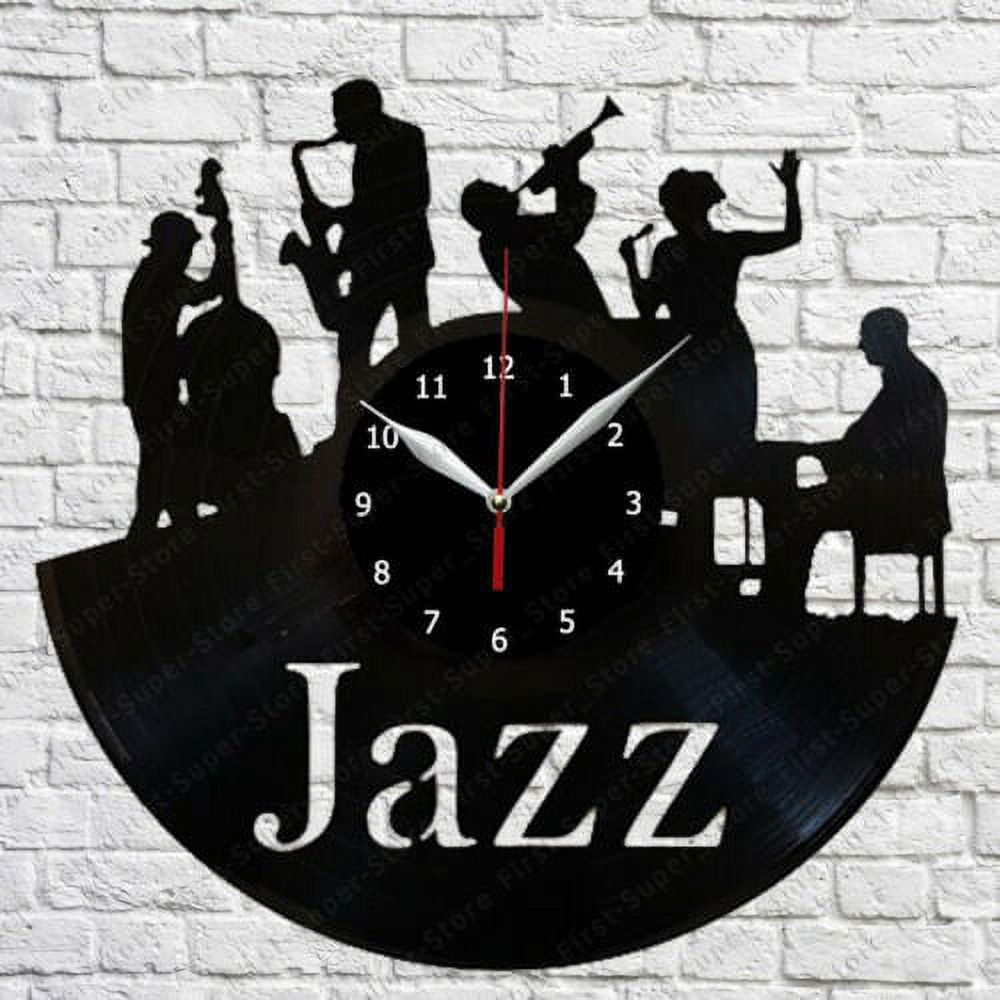 Jazz Vinyl Record Wall Clock Fan Art Home Decor Vintage Wall Art Design ...
