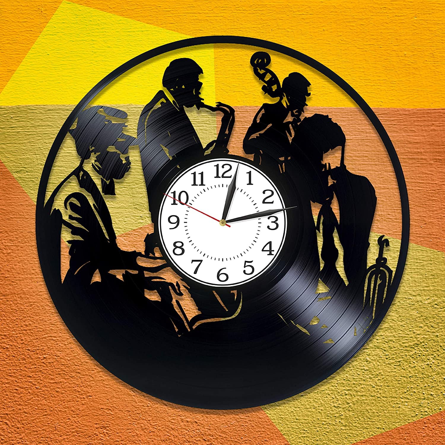 Jazz Vinyl Record Wall Clock Music Genre Birthday Gift Idea Music Genre ...
