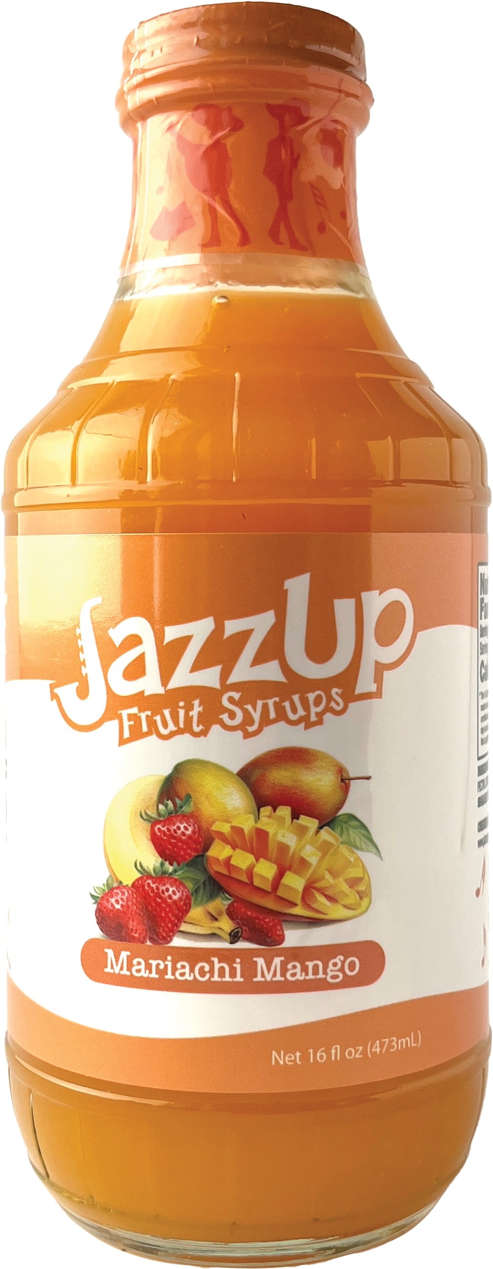 JazzUp® Mariachi Mango Fruit Syrup for Drink Mixing, Pancakes and Desserts - 16 fl oz (Mangoes ...