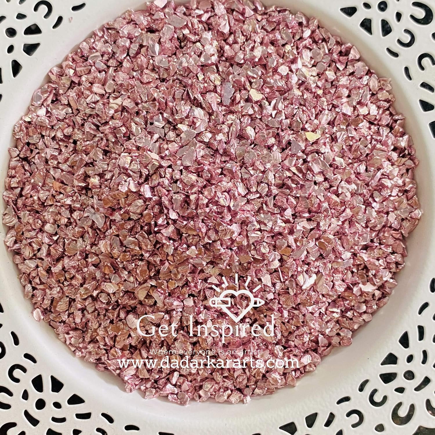 Jazzy Pink Glass Glitter Flakes 24mm for Resin Art Pour Art Jewelry ...