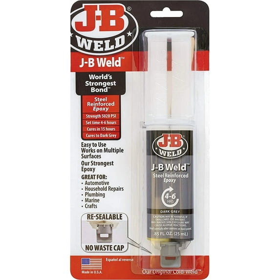 Jb Weld 50165 Original Cold Weld 2-Part Epoxy Syringe - Walmart.com