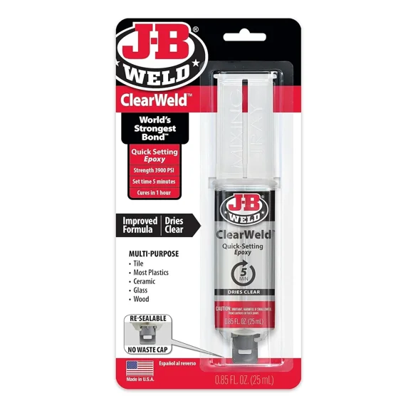 Jb Weld Plastic Weld Quick Setting Epoxy Syringe Bonder Repair Glue ...
