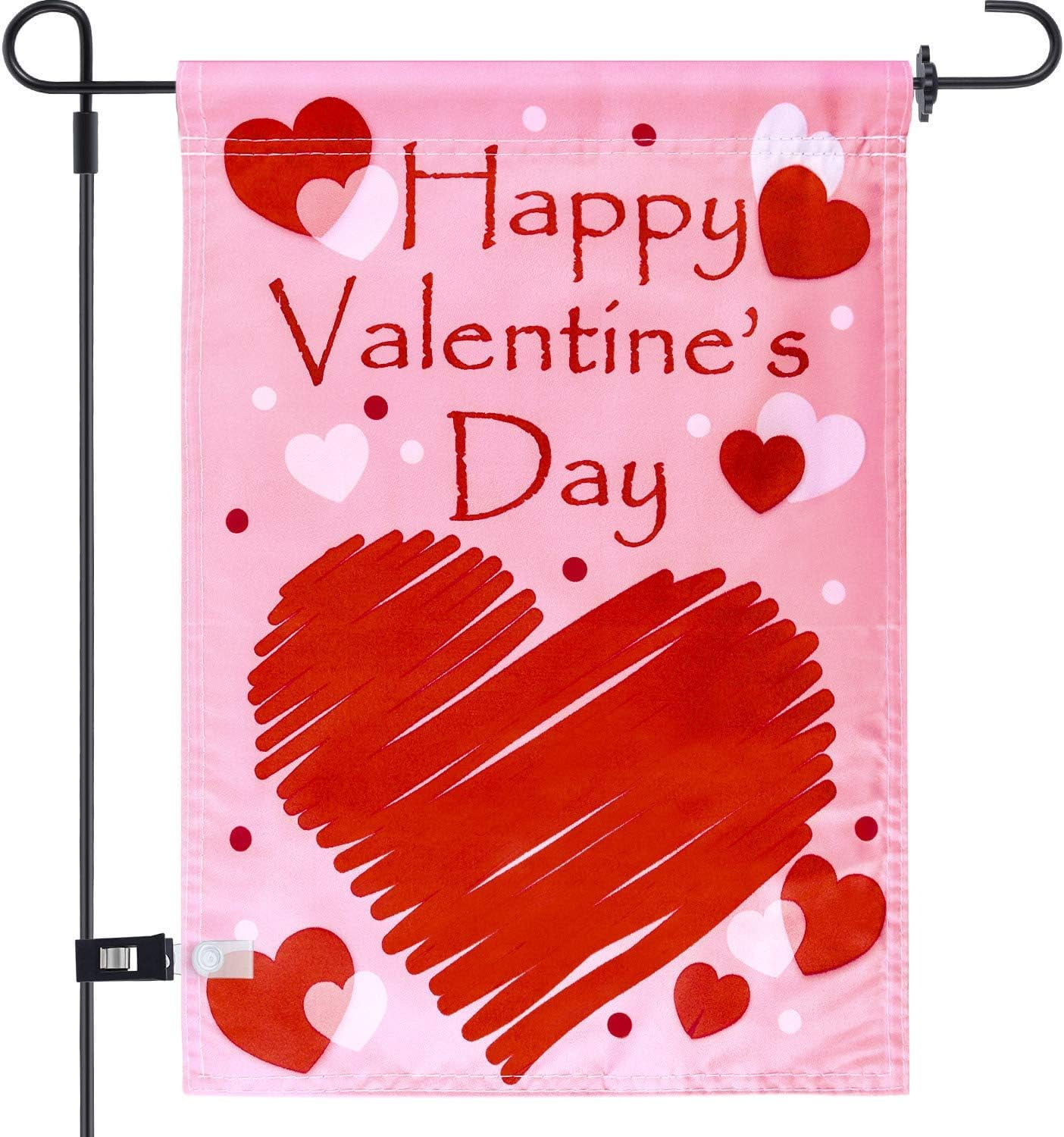 Jbralid Garden Flag 12 x 18 Inch Decorative Valentine Day Heart Garden ...