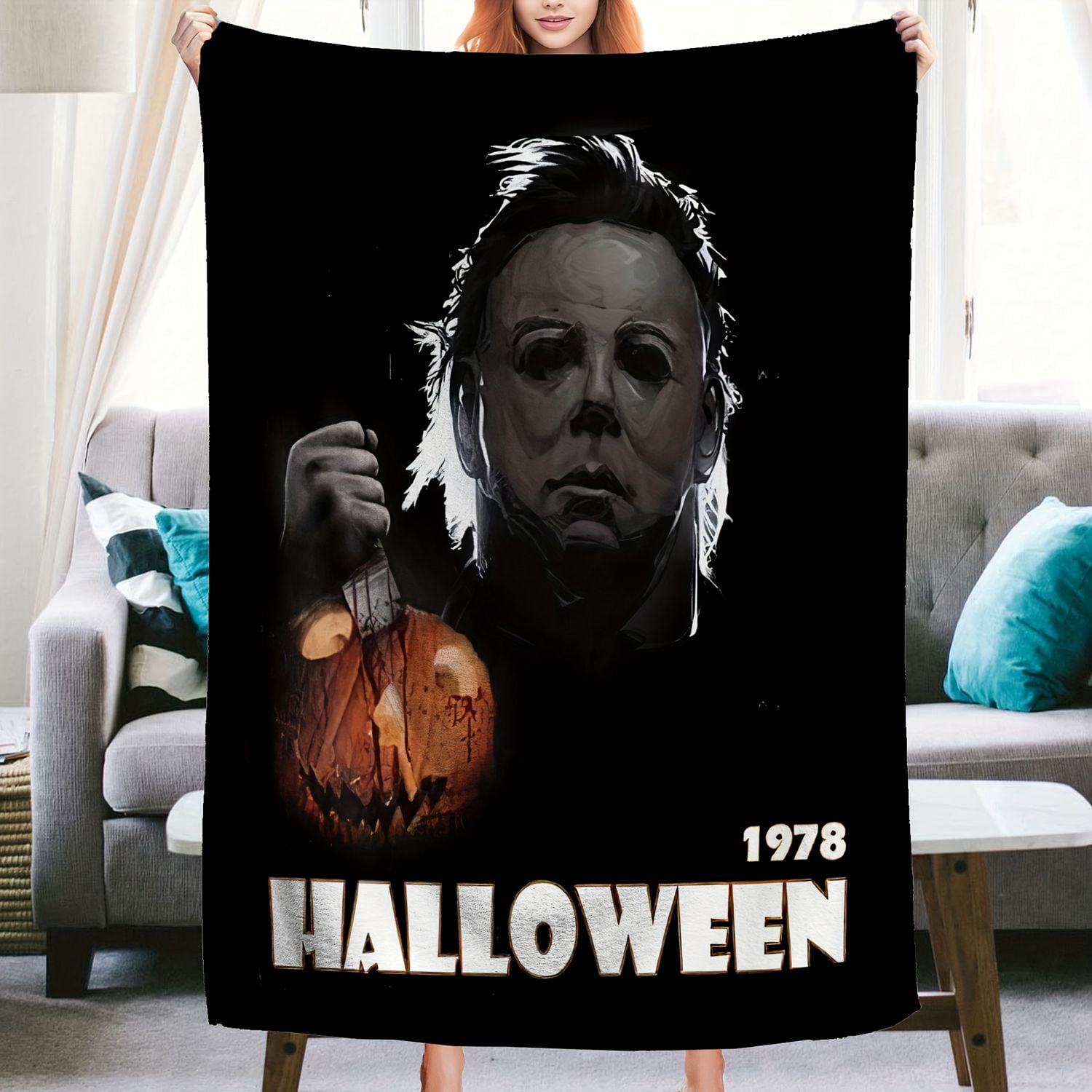 Jbralid Horror Movie Blanket, Scary Character Blanket, Ultra Soft ...