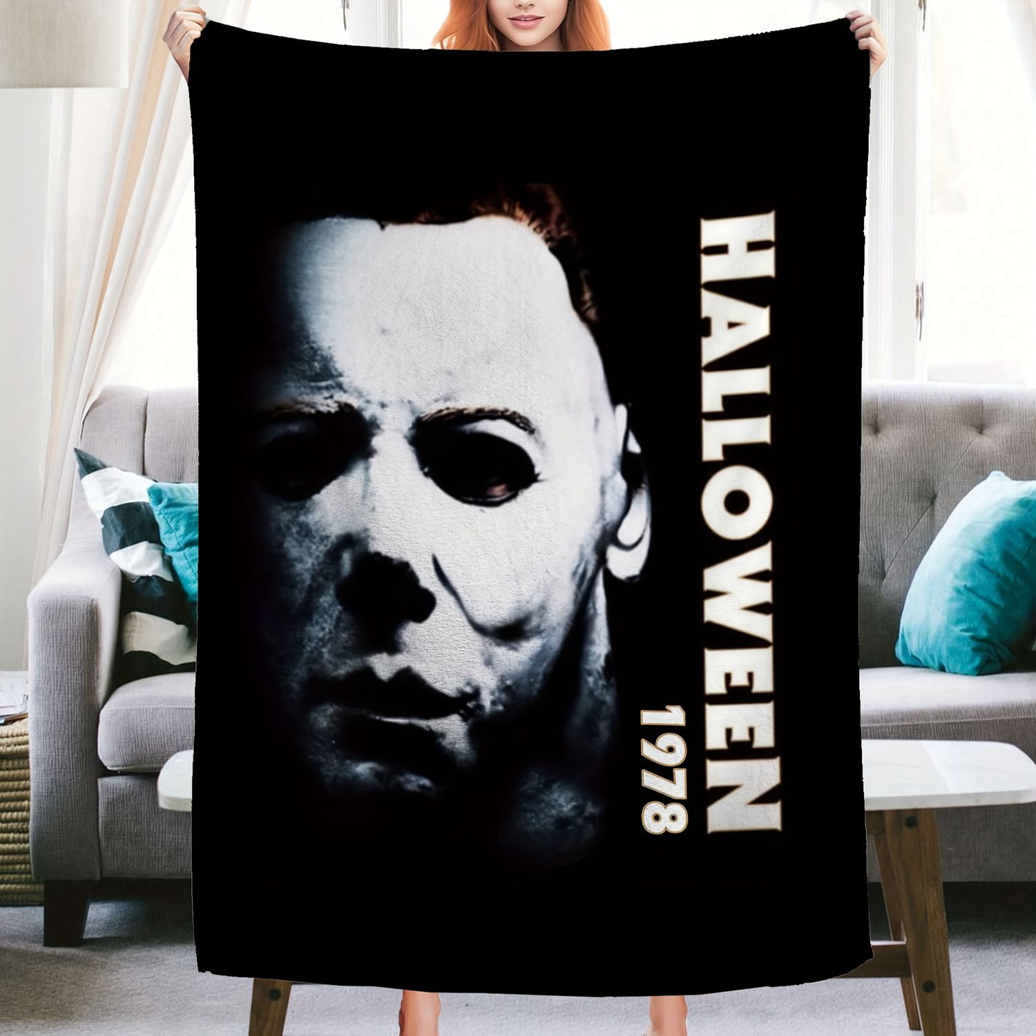 Jbralid Horror Movie Throw Blanket for Couch,Soft and Cozy Lightweight ...