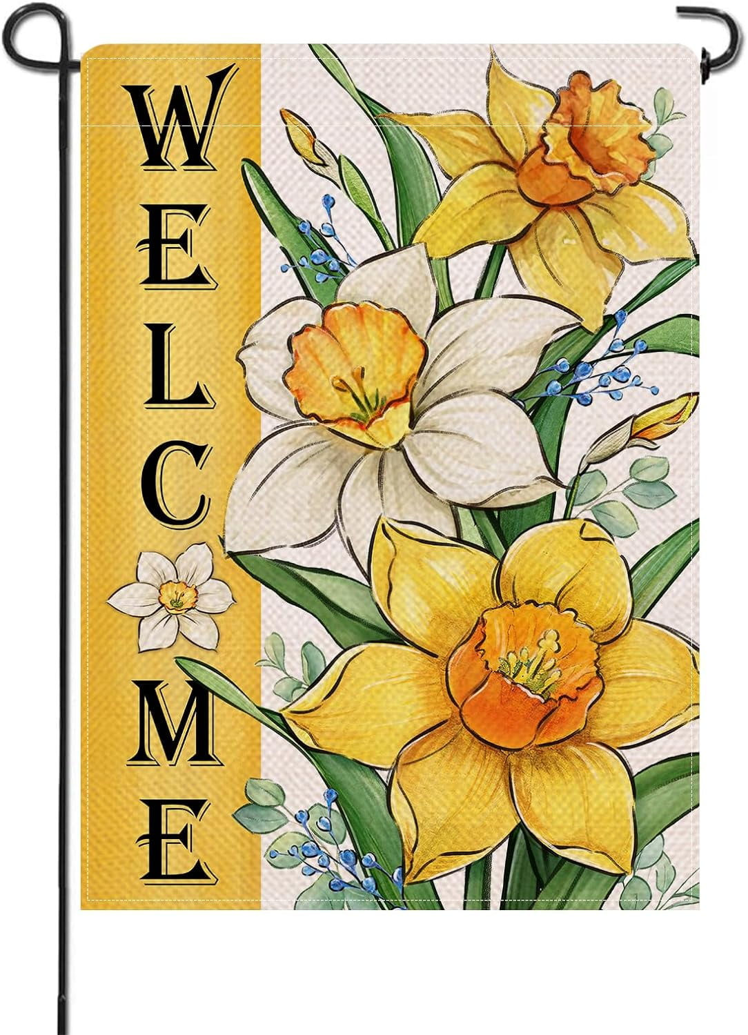 Jbralid Welcome Spring Summer Floral Flower Small Decorative Garden ...