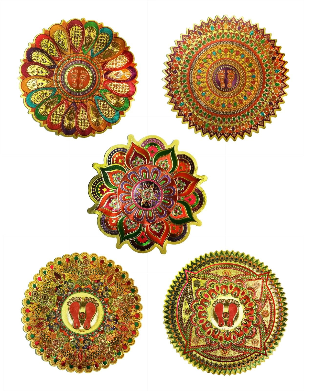 Jbs Rangoli Door Entrance Waterproof Floor Stickers (Pvc Vinyl ...