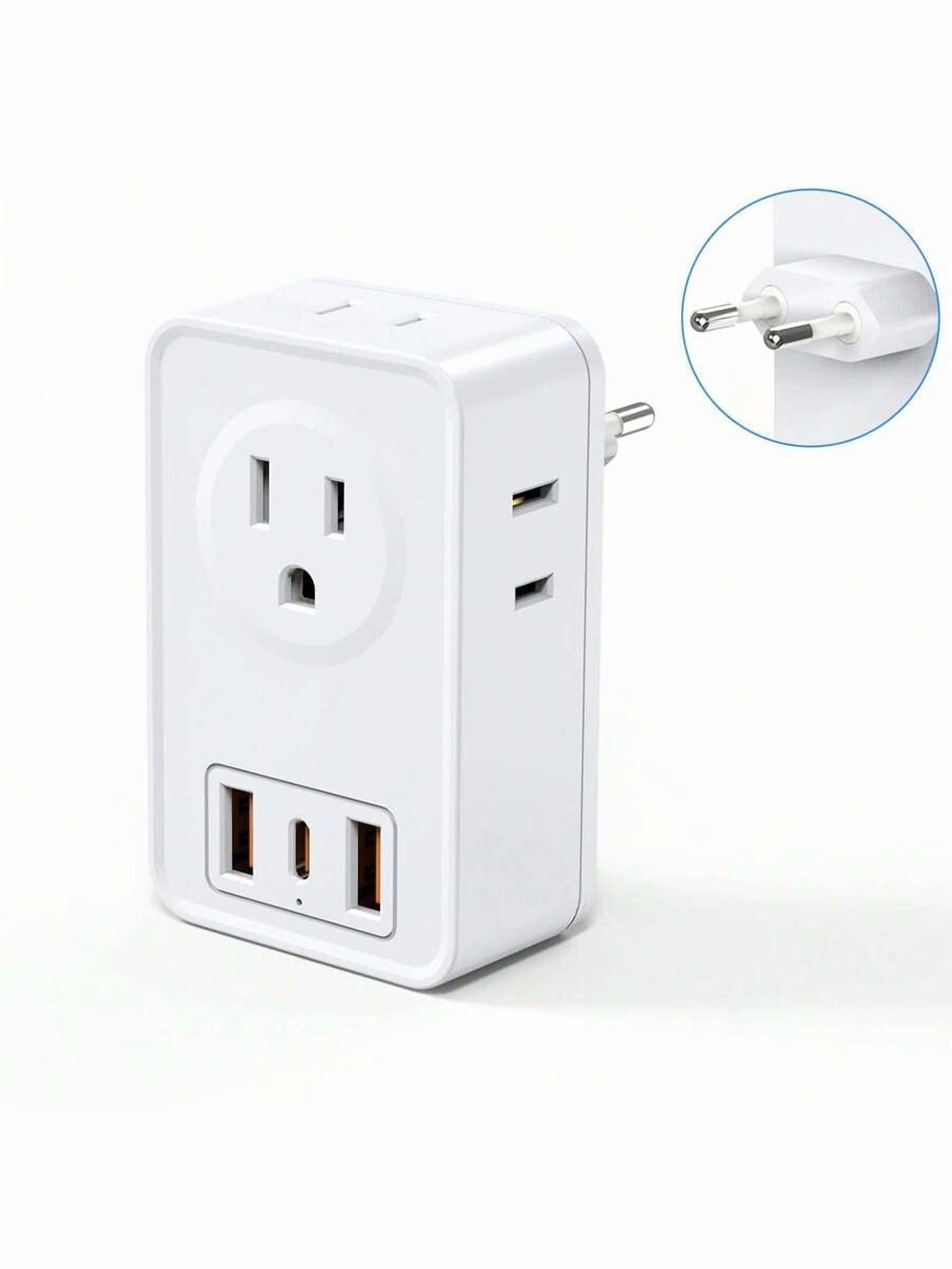 JcBlaon European Travel Plug Adapter USB C, International Plug Adapter ...