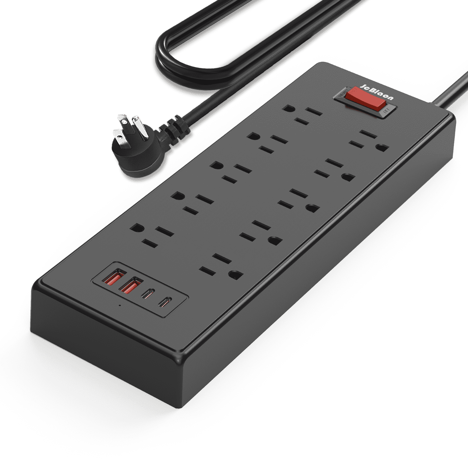 JcBlaon Power Strip Surge Protector with USB Ports, 14-in-1, 10 Outlets ...