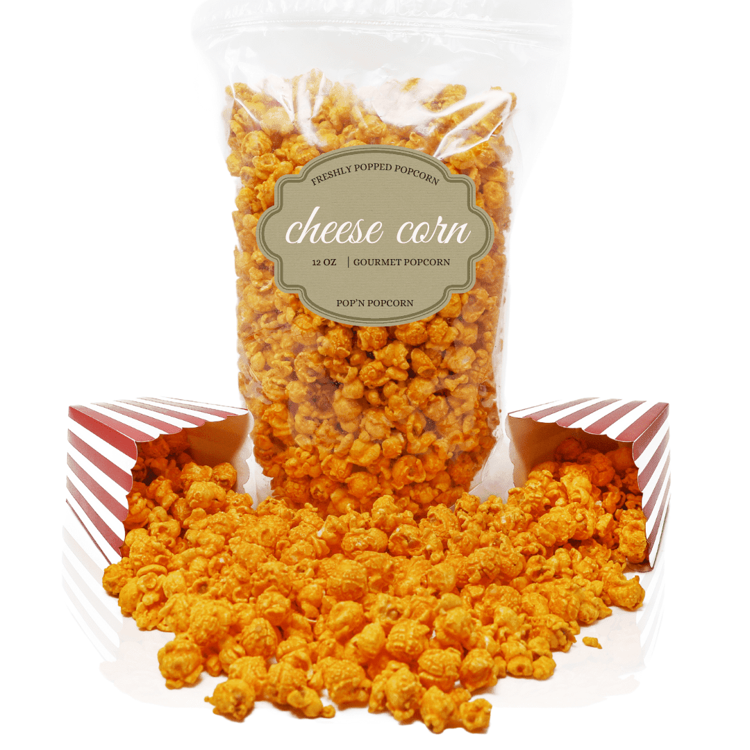 Jd's Snack Factory Cheese Popcorn, Cheddar Flavor, Resealable Bag, 12 ...