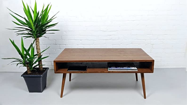 Jdav Furniture Wooden Rectangle Coffee Table Mid Sofa Center Table for ...