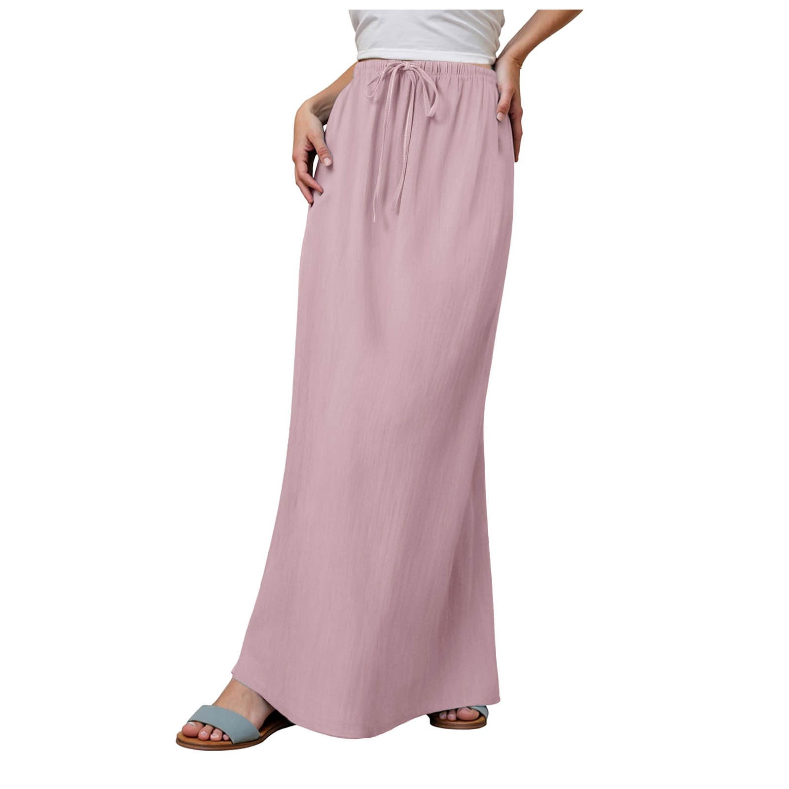 Jdkau Skirts for Women Flowy Summer Skirts High Waist A Line Skirt ...