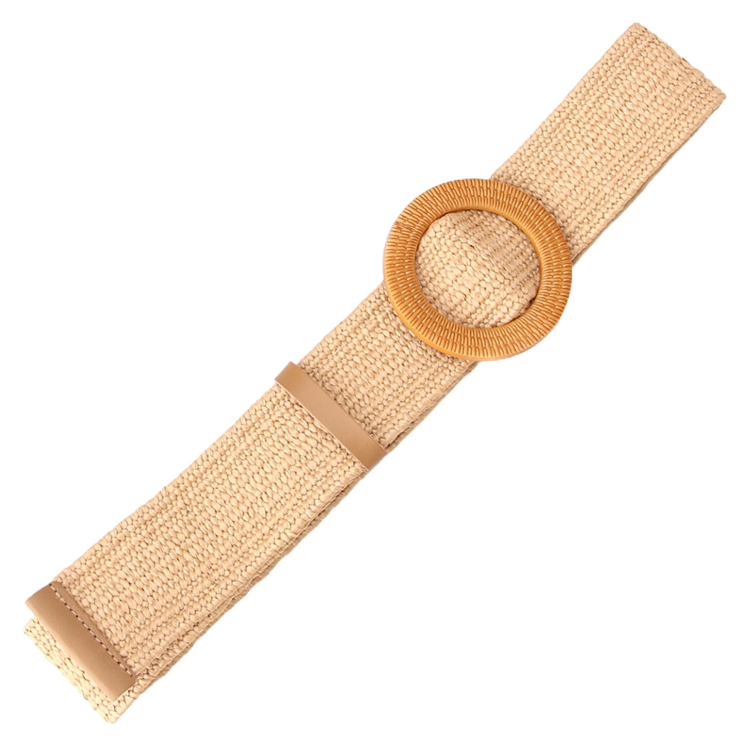 SWSMCLT Women's Elastic Braided Belt Summer Chunky Belt Plastic Buckle ...