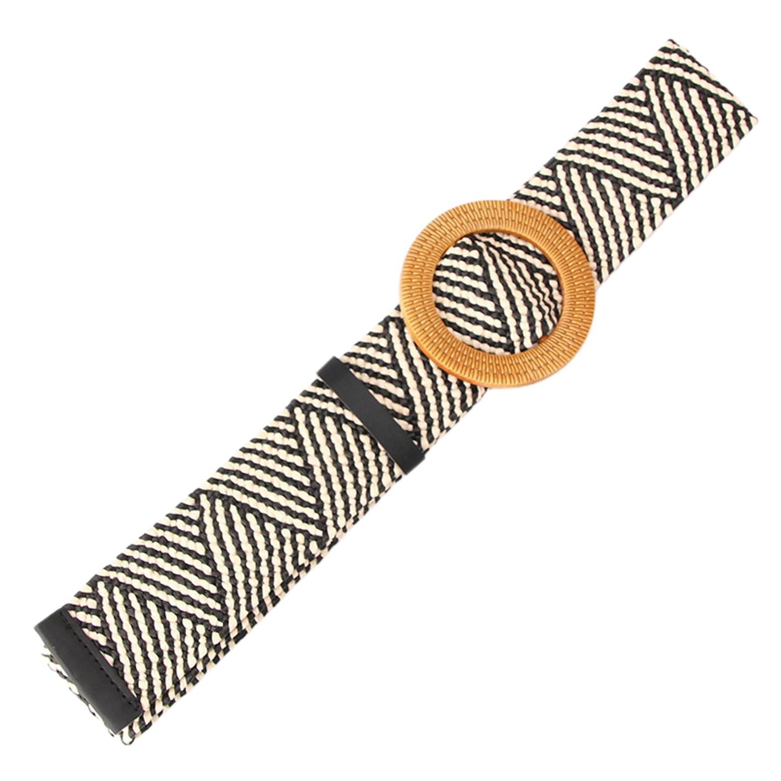 SWSMCLT Women's Elastic Braided Belt Summer Chunky Belt Plastic Buckle ...