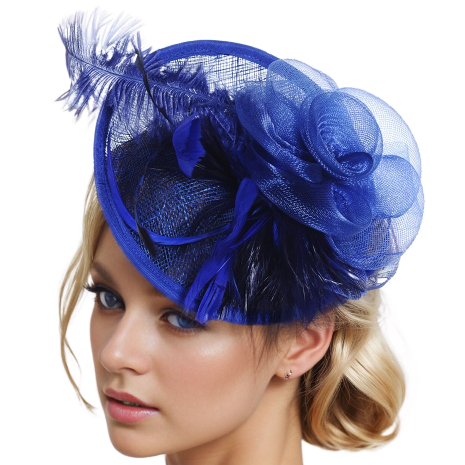 SWSMCLT Women's Fascinator Tea Party Hat Mesh Fancy Wedding Elegant Hat ...