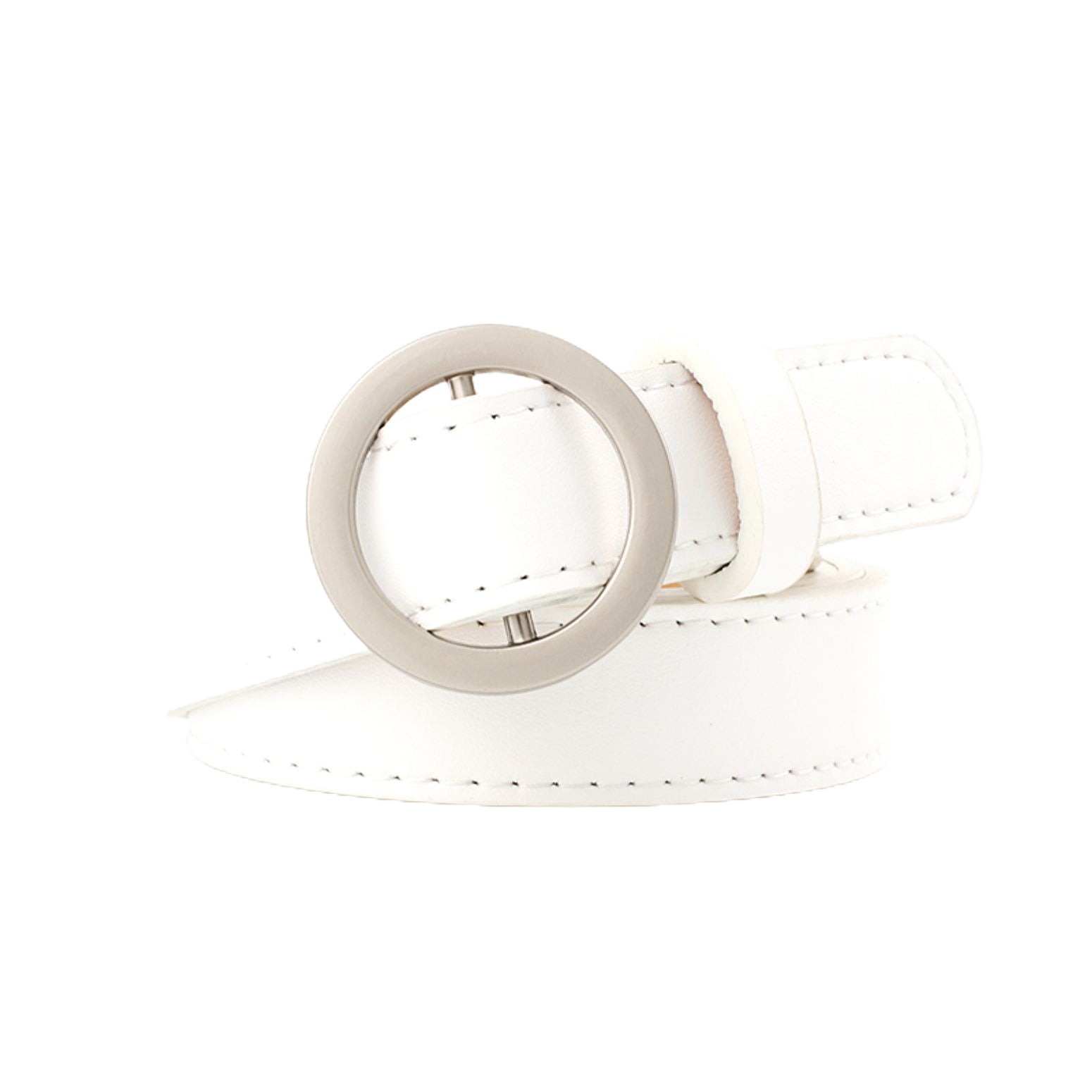 SWSMCLT Women's Fashion Belt Travel Metal Work Casual Round Buckle ...