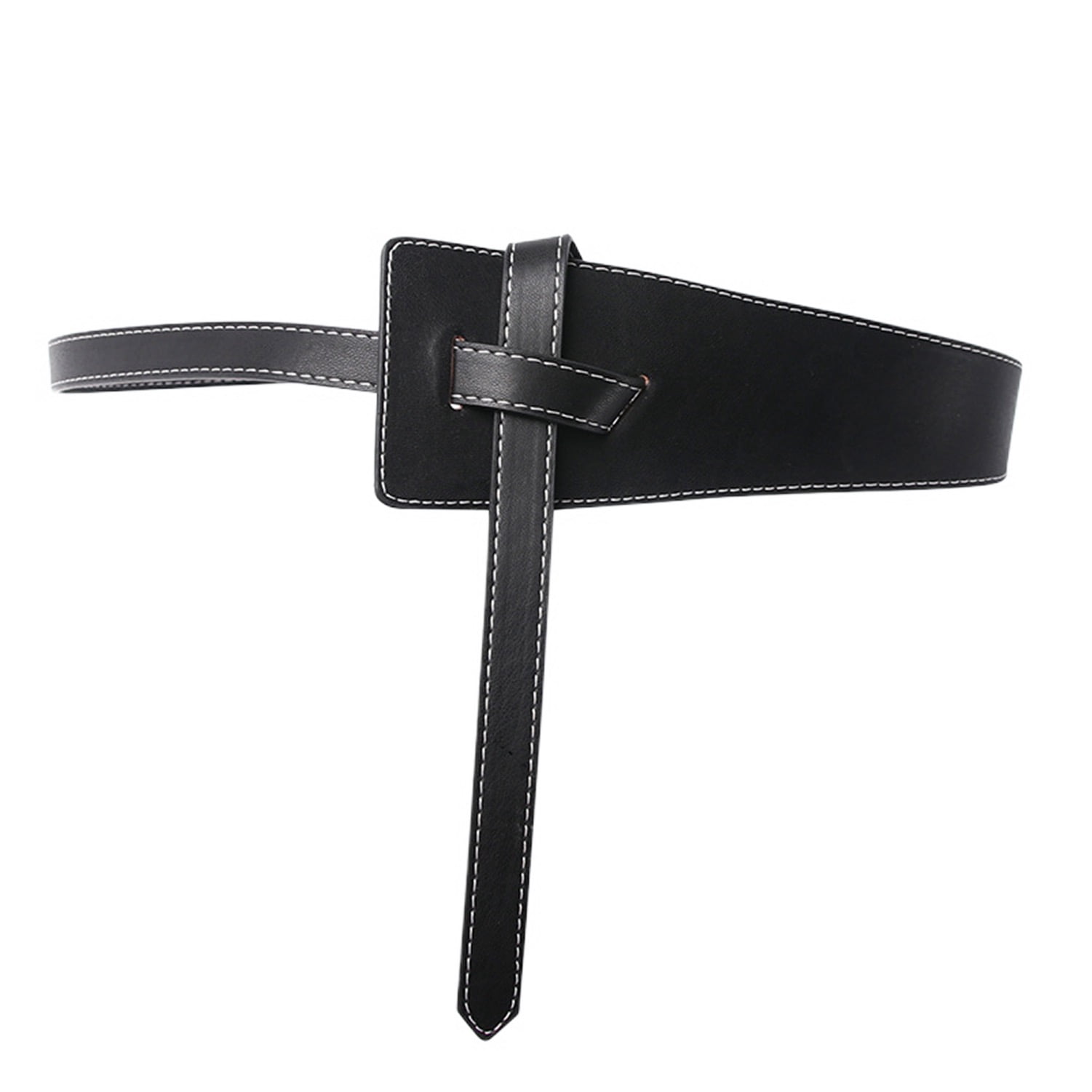 SWSMCLT Women's Wrap Tie Obi Belt Fashion Faux Leather Knot Belt for ...