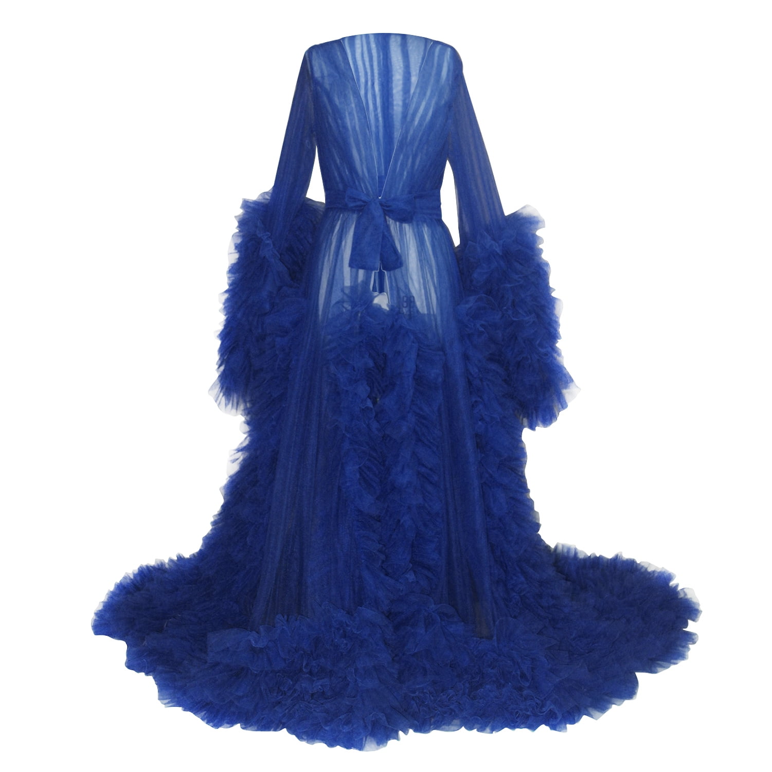 Jdlsppl Women's Puffy Long Robe Tulle Maternity Dress for Photoshoot ...