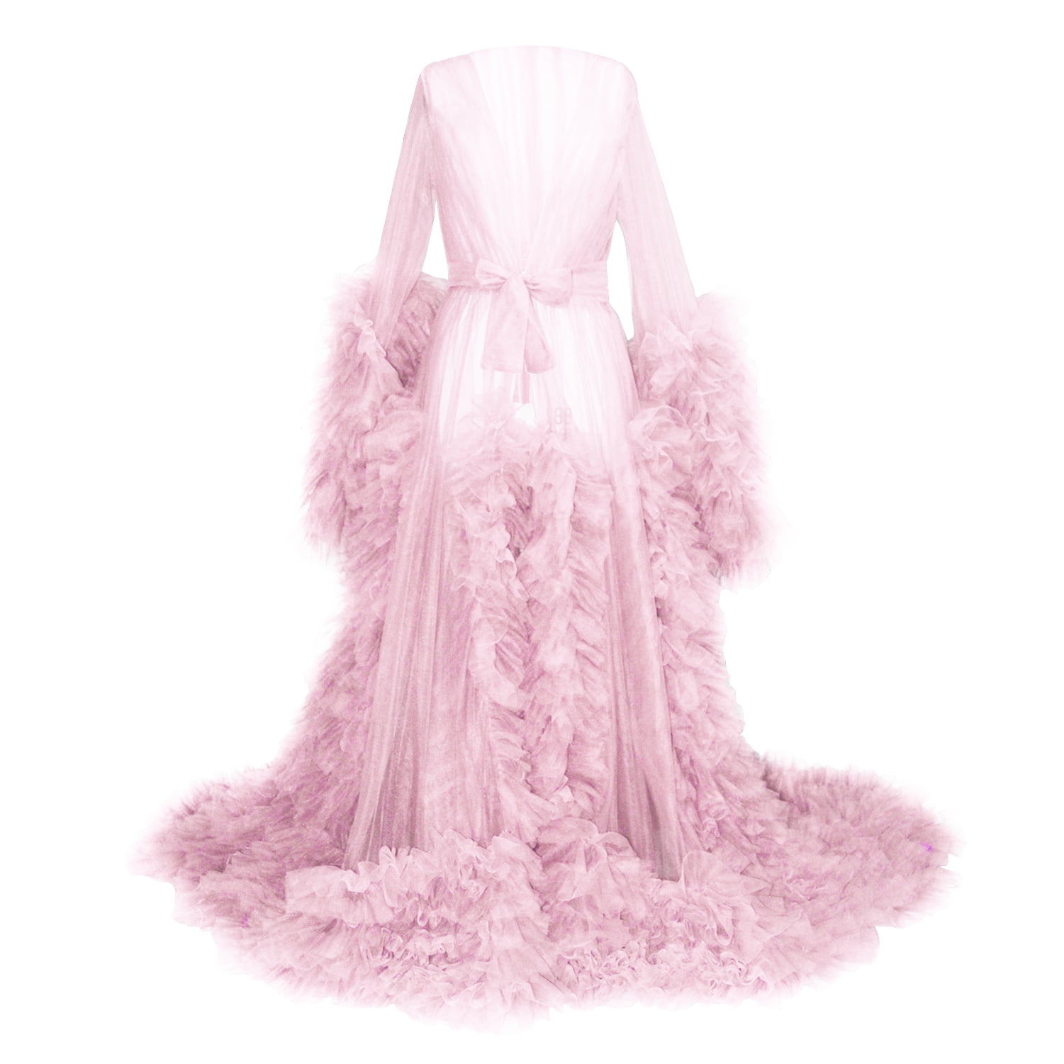 Jdlsppl Women's Puffy Long Robe Tulle Maternity Dress for Photoshoot ...