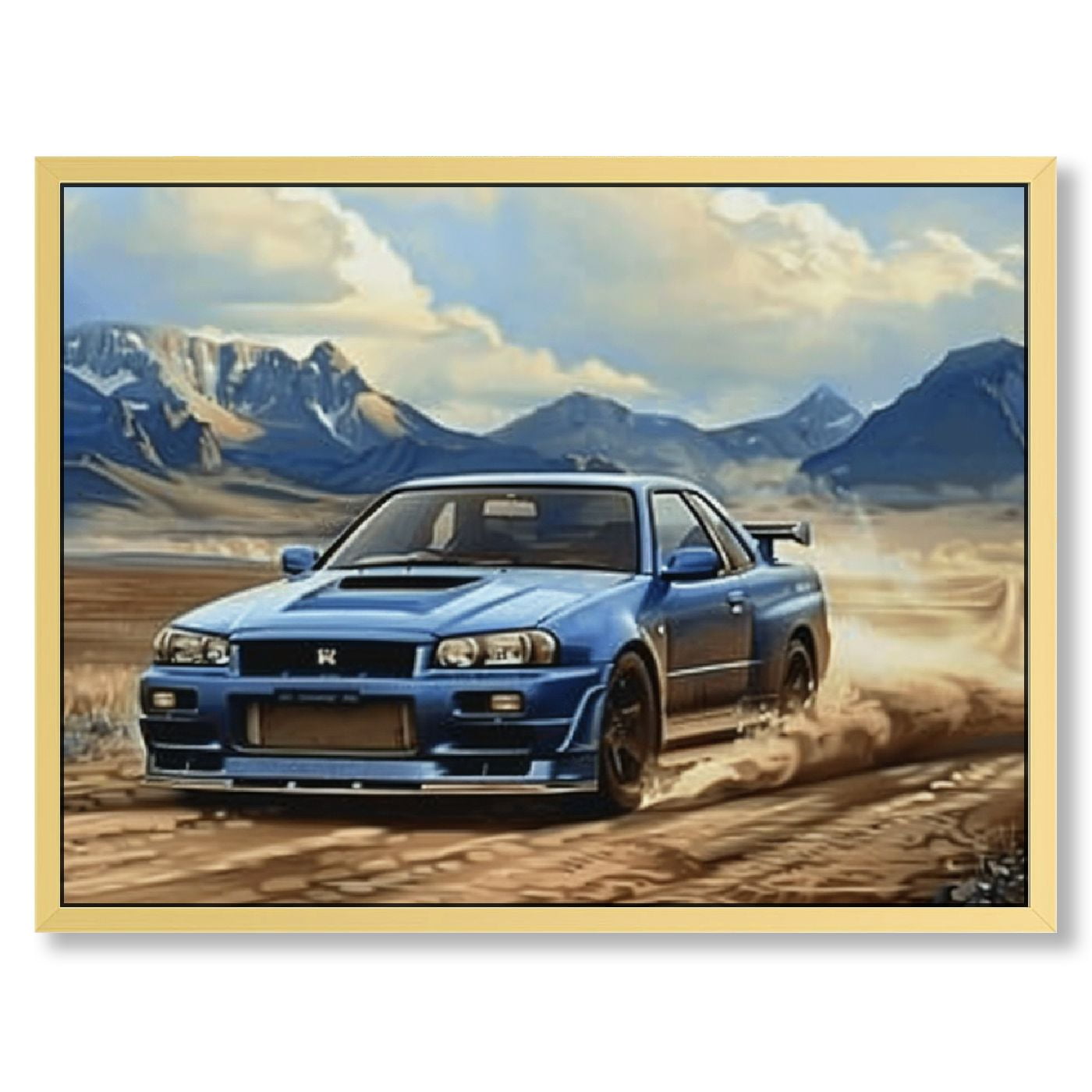 Jdm Car Blue Drift Cool Dust Poster Canvas Wall Art Posters & Prints ...