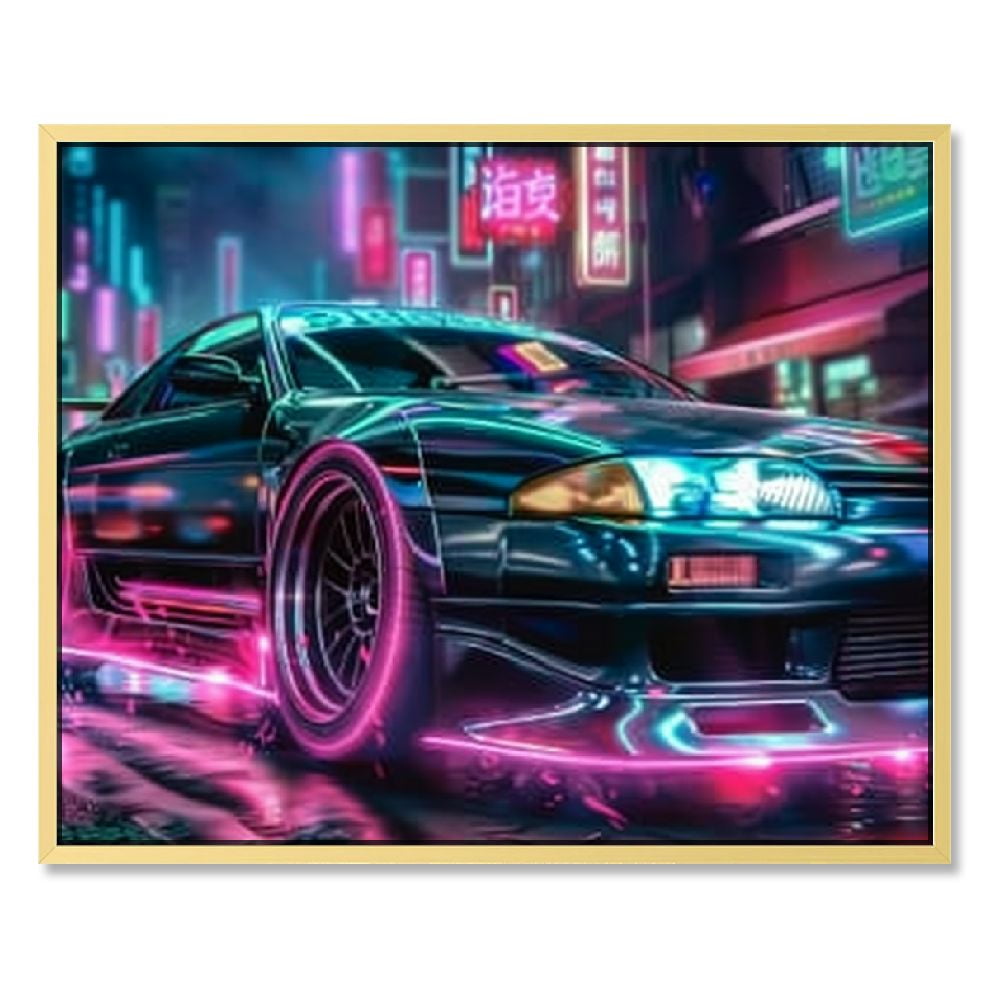 Jdm Car Canvas Wall Art Posters Japanese Graffiti Cool Neon Night Decor ...