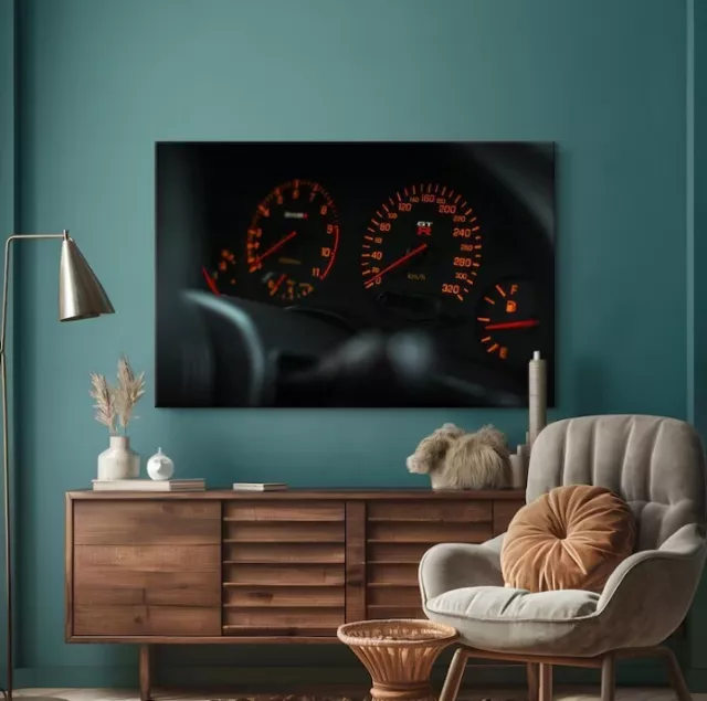 Jdm Car Speedometer , Japanese Iconic Car Print NO FRAMED POSTER Home ...