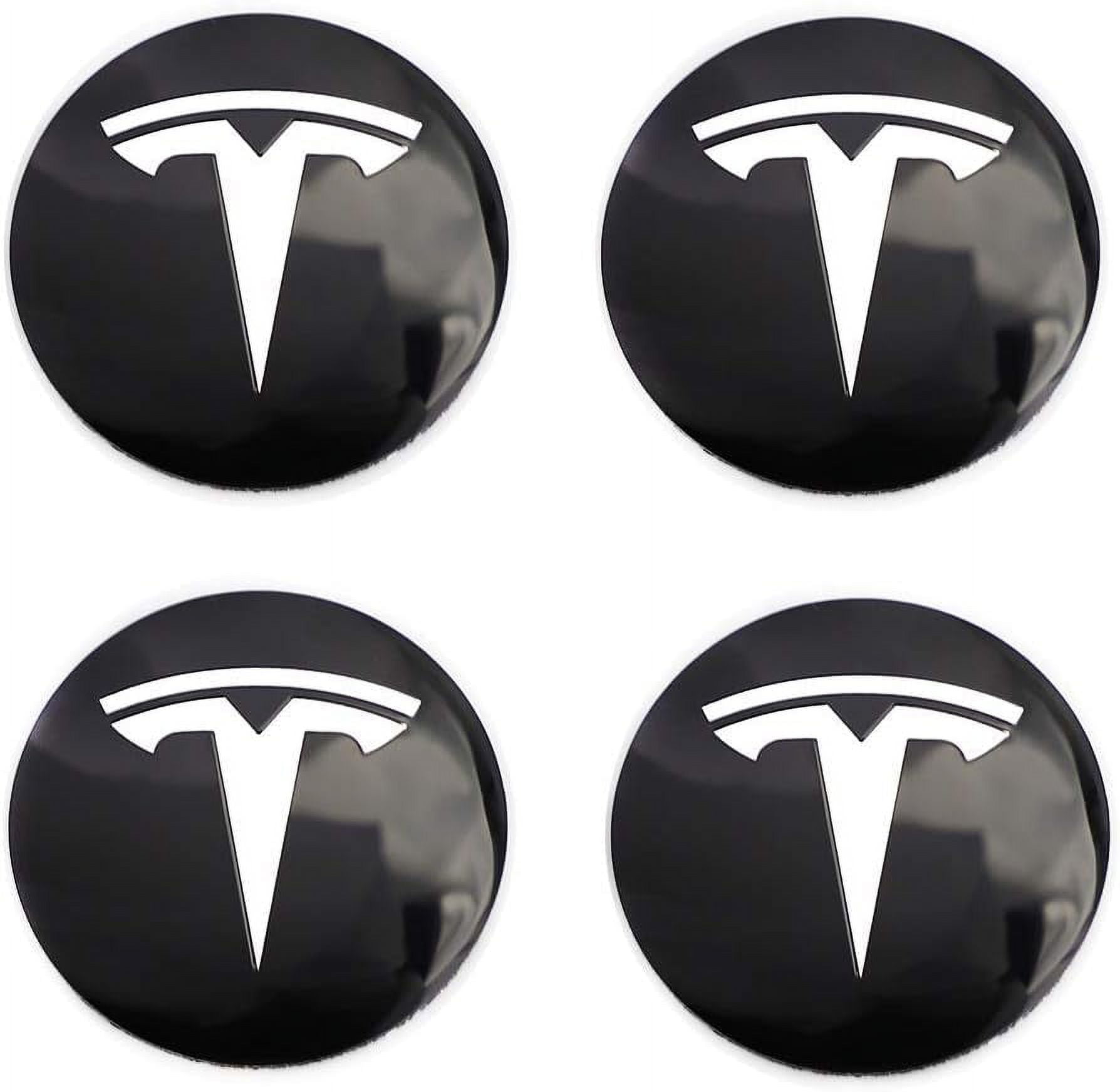 Jdmotive 2.2" Wheel Covers Aluminum Chromed Black fits Tesla Model S X ...