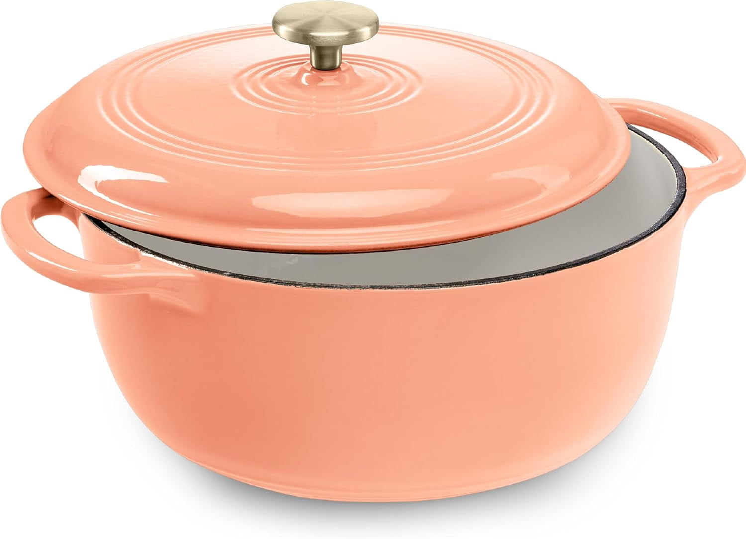 Jdonf 6 Quart Round Dutch Oven, Heavy-Duty Enamel Coated Cast-Iron, Pre ...