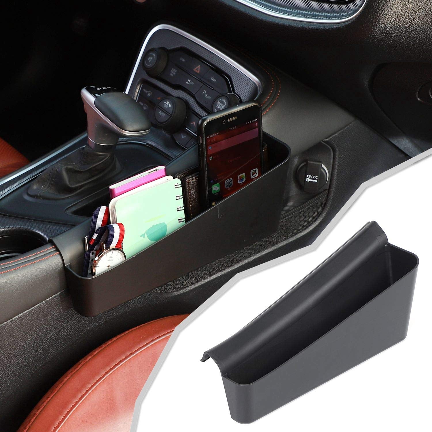 JeCar Storage Tray Gear Shifter Storage Organizer Interior Accessories ...