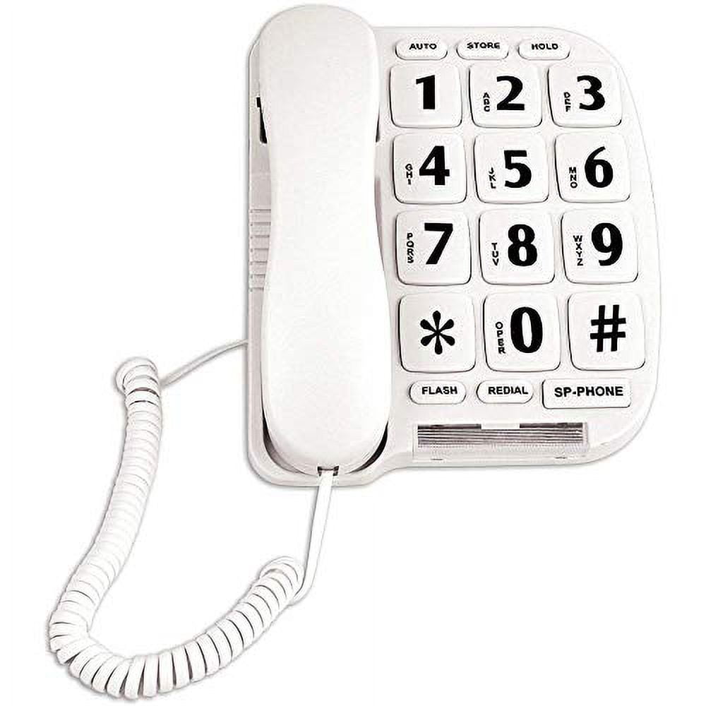 JeKaVis JF11W Big Button Phone for Elderly Amplified Corded Phones for ...