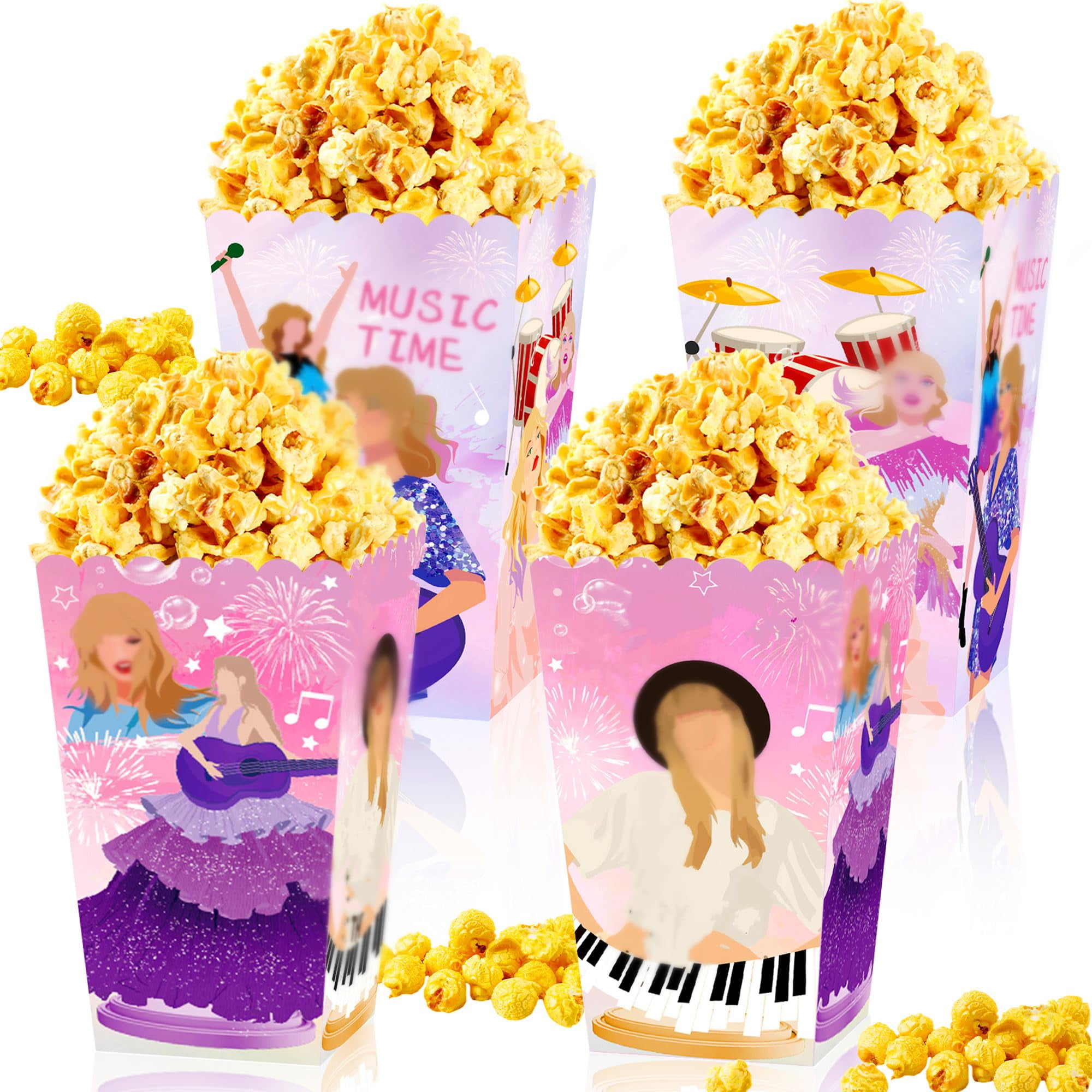 JeVenis 12 PCS Singer STF9 Theme Party Popcorn Boxes Singer Theme ...