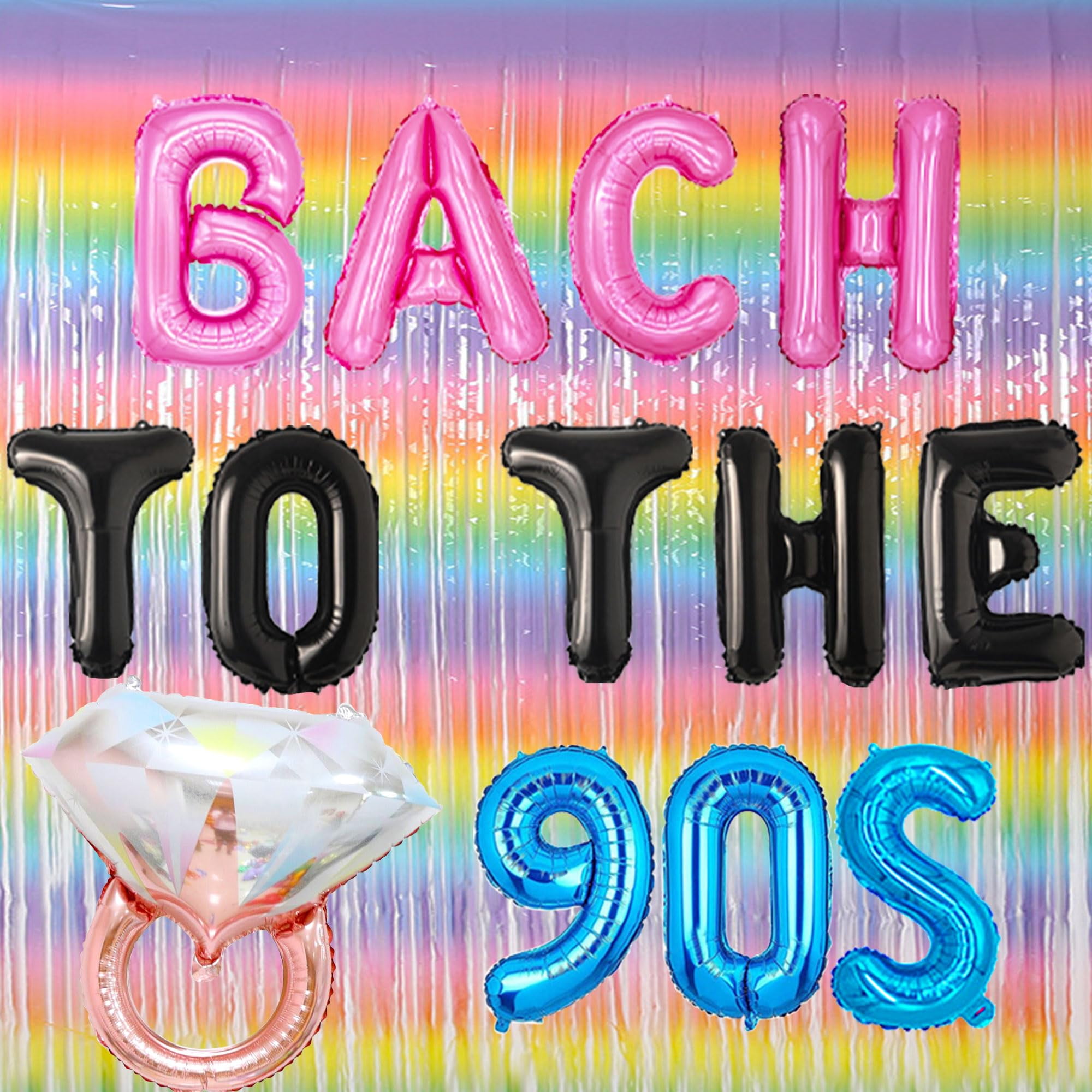 JeVenis Bach To The 90s Bachelorette Decoration 90s Theme Bach Party ...