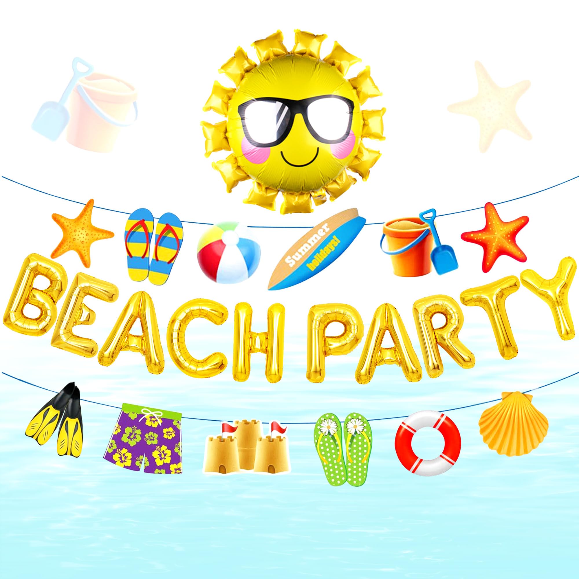 JeVenis Beach PartyEGSC Decoration Beach Pool Party Supplies Summer Sun ...