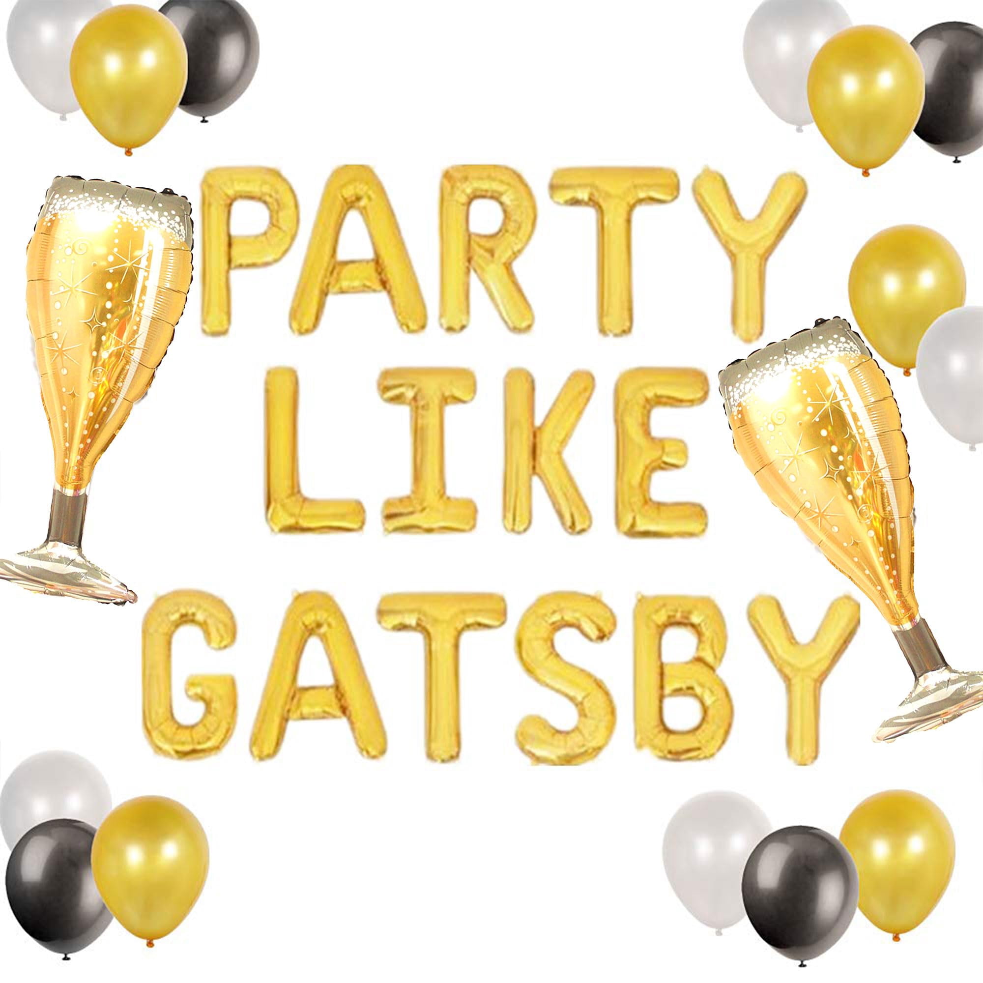 JeVenis Party Like Gatsby MMF7 Balloons 1920s Gatsby Party Decoration ...