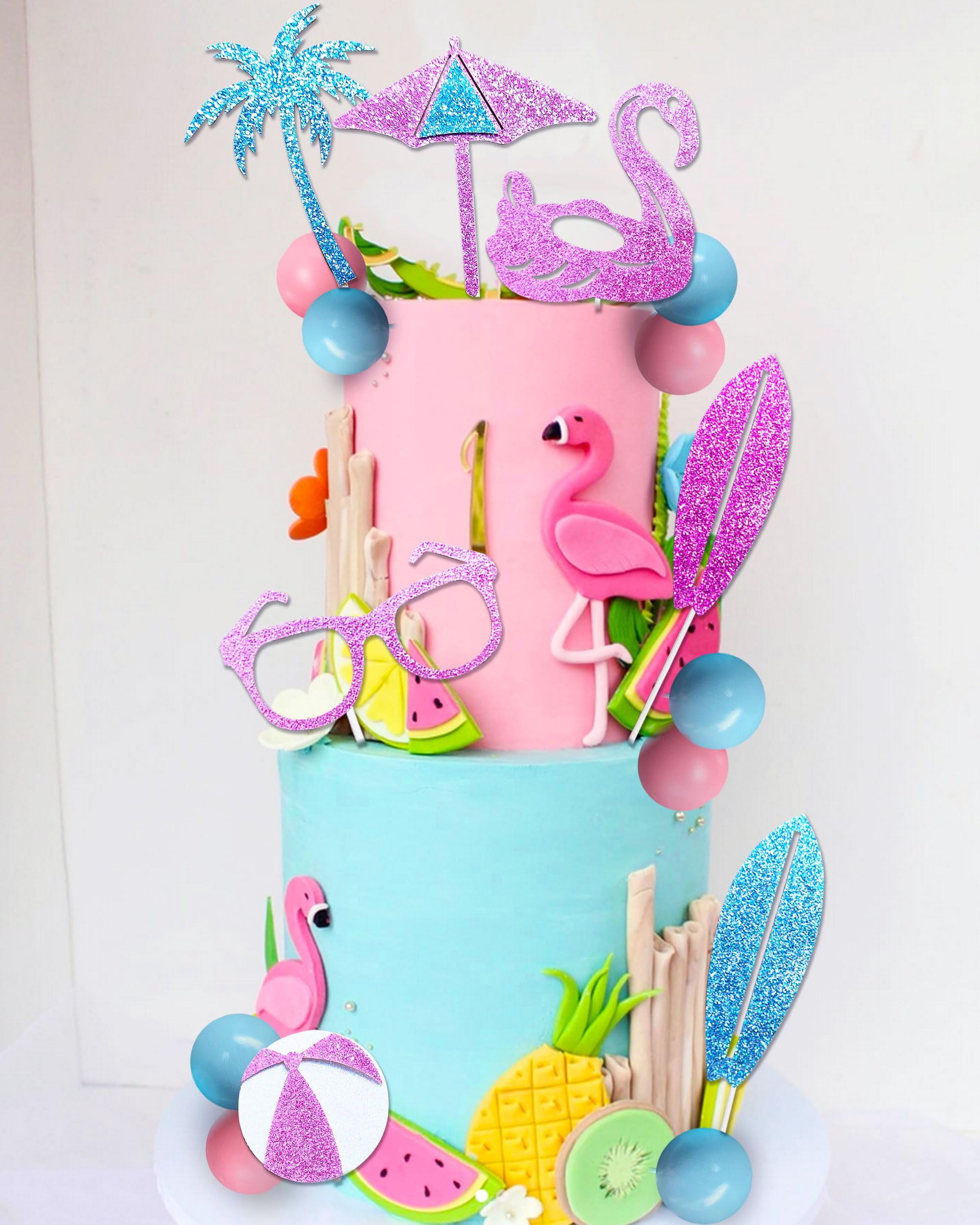 JeVenis Pink BeachTRDN Surfing Cake Decorations Summer Surfboard Cake ...