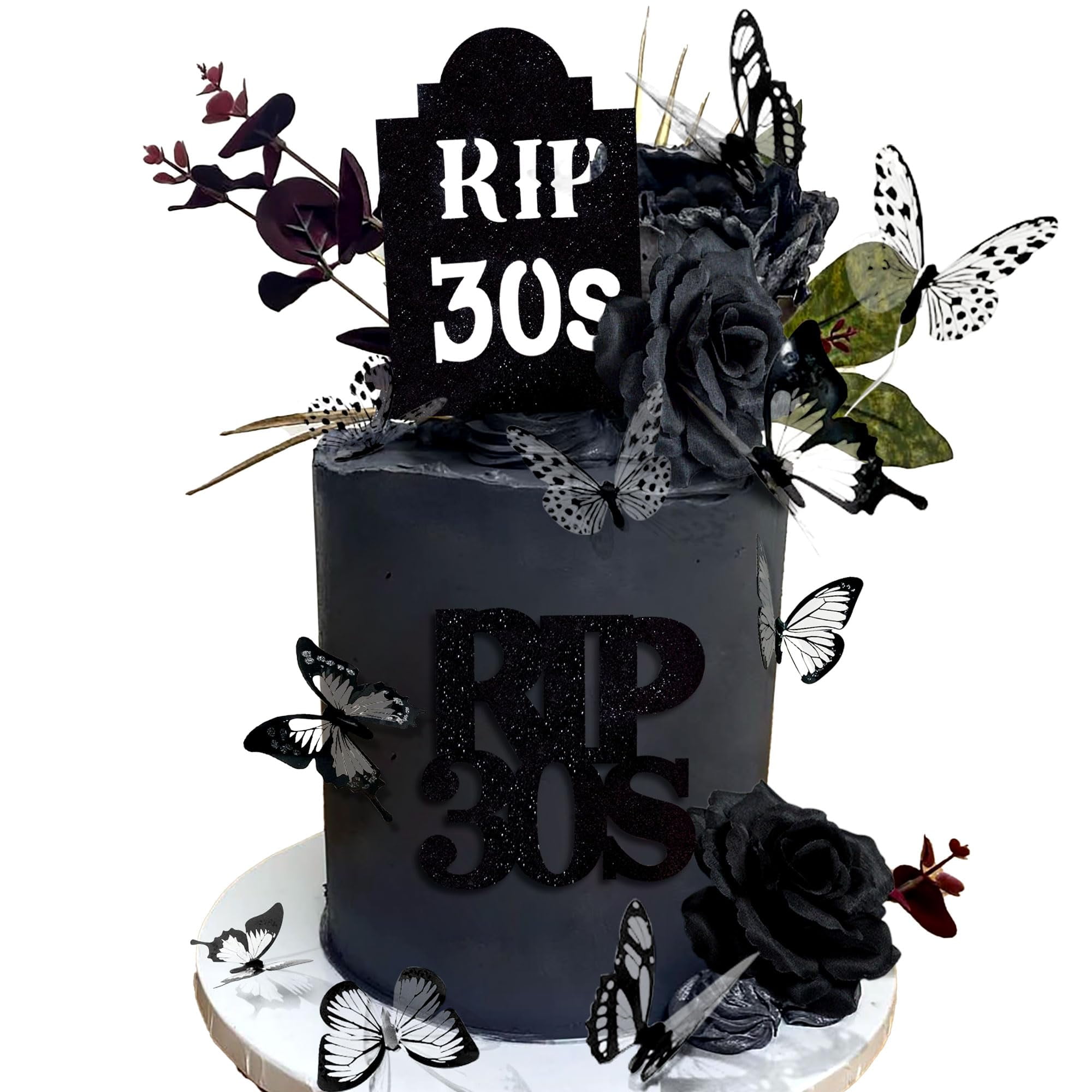 JeVenis Rip toITSC My 30s Cake Topper Rip Thirties Gothic Birthday ...