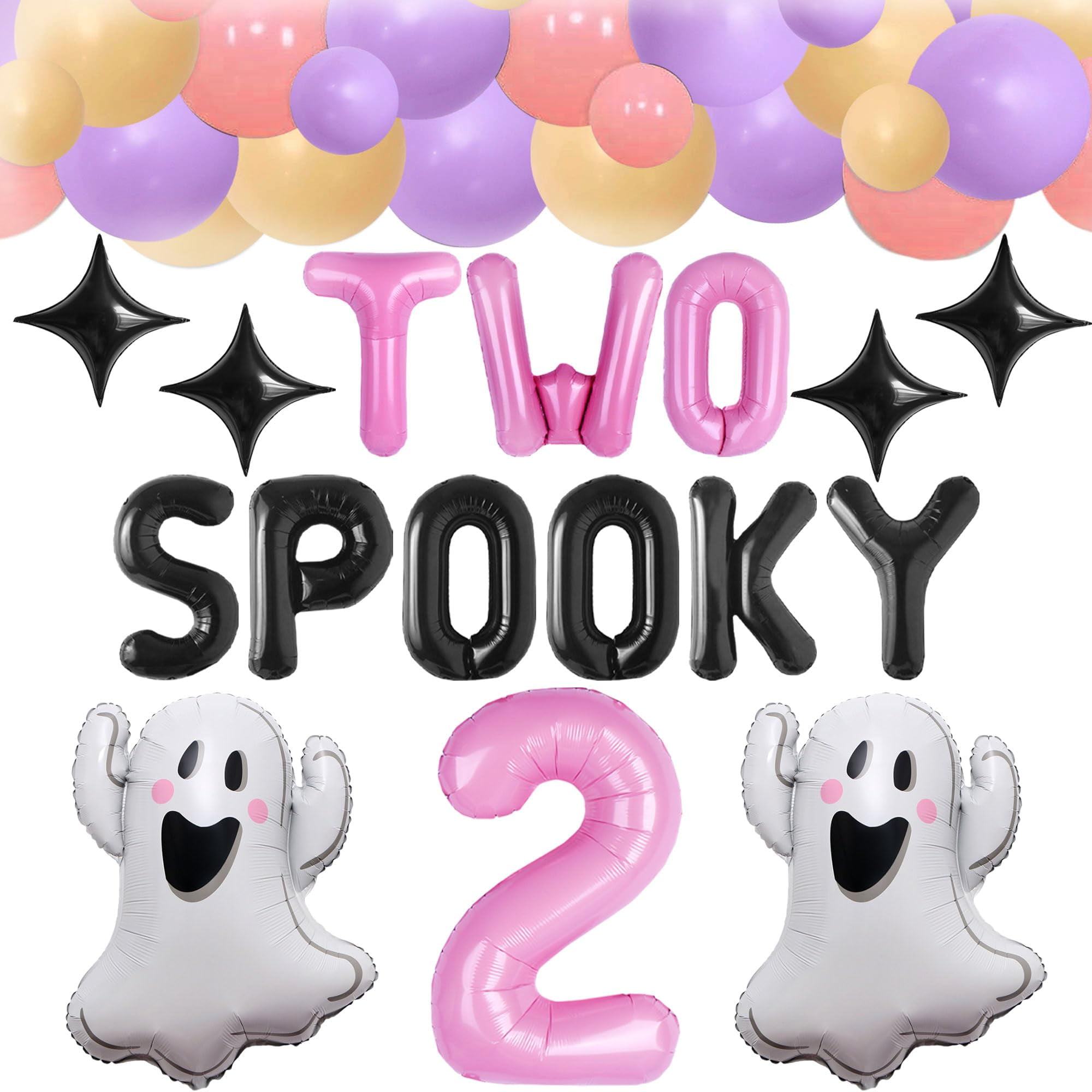 JeVenis Two Spooky Birthday Decorations Boo Im 2 Decoration 2nd ...
