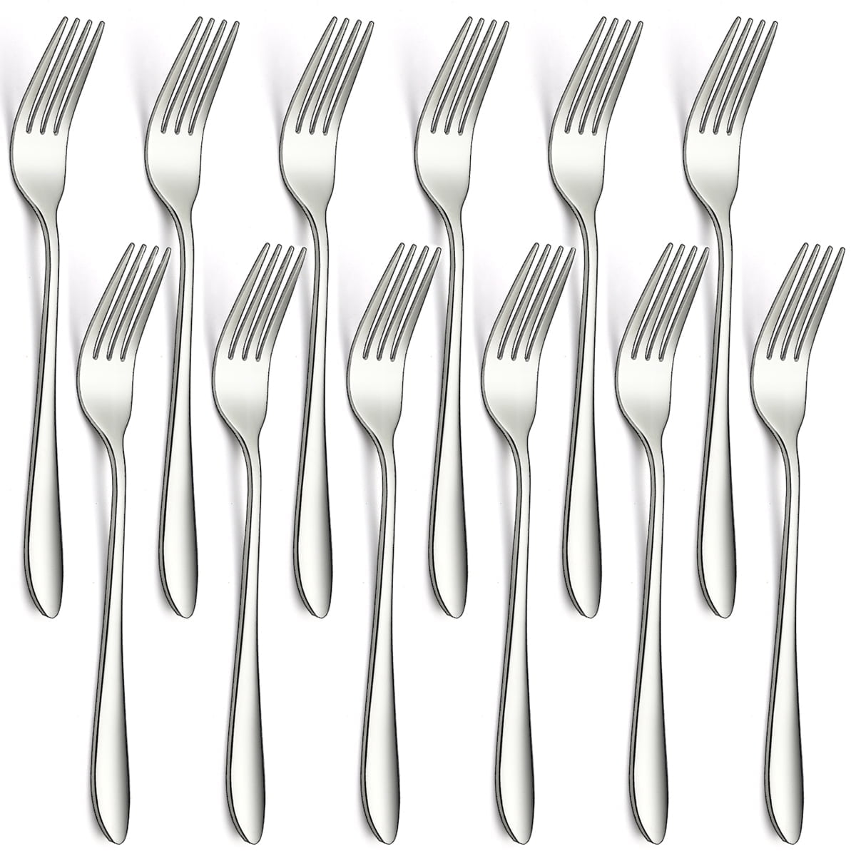 Jeaker Dinner Forks Set of 12, Stainless Steel Forks, Durable ...