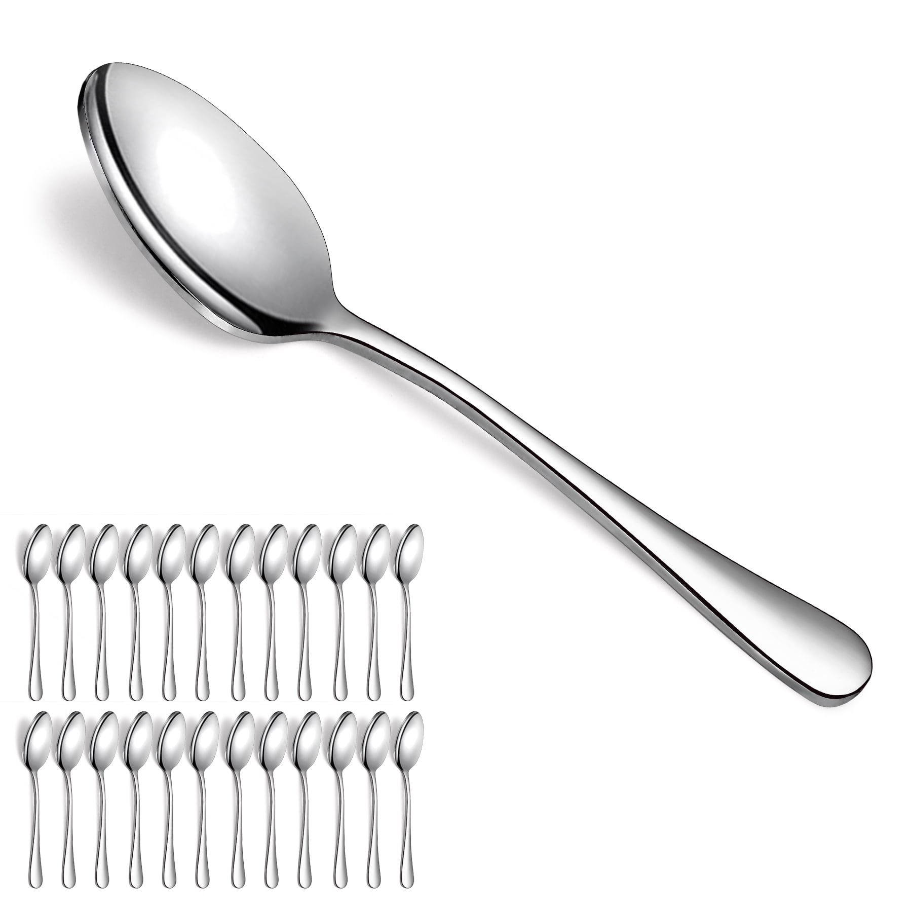 Jeaker Dinner Spoons Set of 24 Pieces, Stainless Steel Silverware Table ...