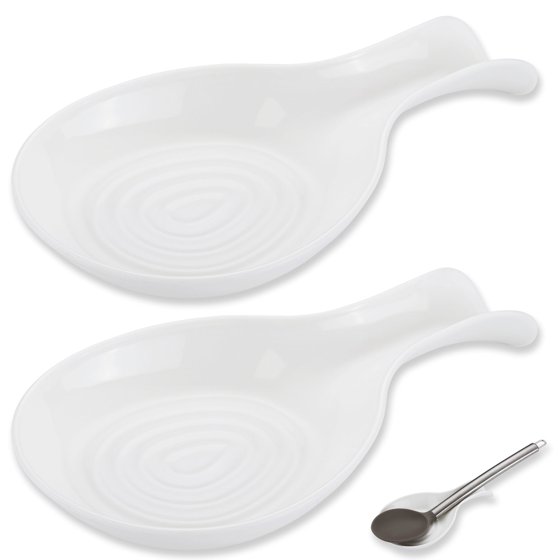 Jeaker Spoon Rest for Stove Top Set of 2, Jeaker Plastic Spoons Holder ...