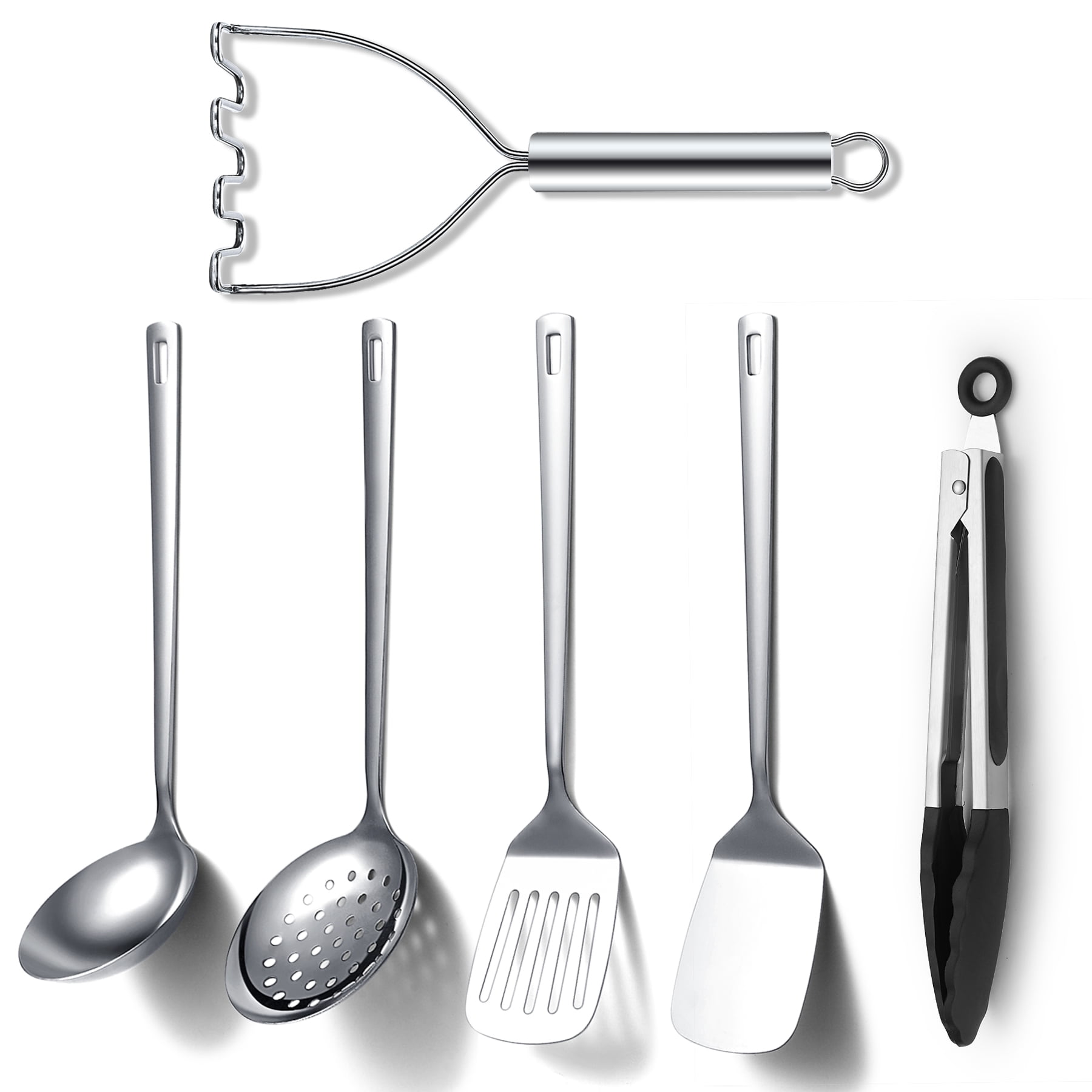 Jeaker Stainless Steel Kitchen Utensils Set 6 Pieces, Cooking Utensil ...