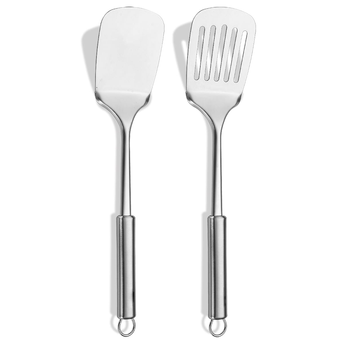 Jeaker Stainless Steel Spatula Set, High Heat Resistant Solid and ...