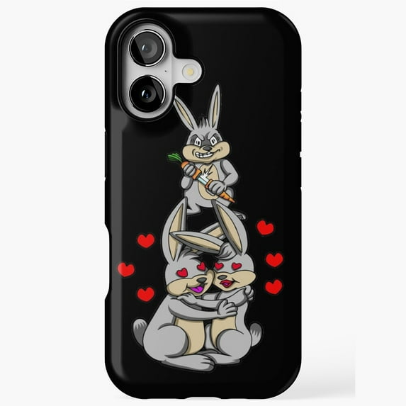 Jealous Bunny Funny Rabbit Humor iPhone Case 17 to 11 Pro Max - Walmart.com