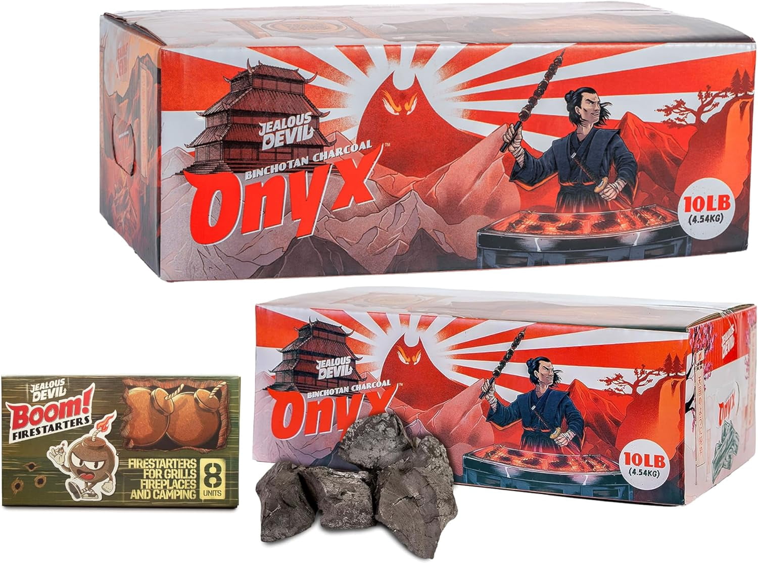 Free Shipping! Jealous Devil Onyx Binchotan Lump Charcoal 2 Pack 10lb ...