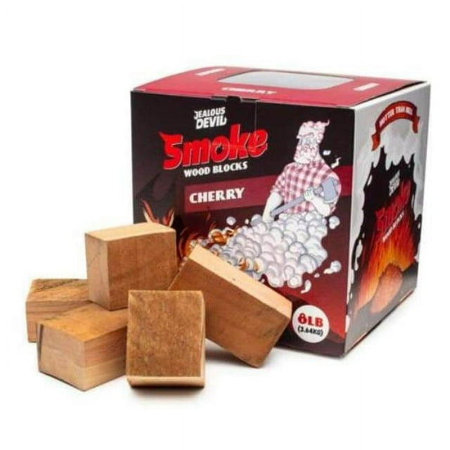 Jealous Devil Cherry Wood Smoke Blocks for BBQ and Grills, Flavored ...