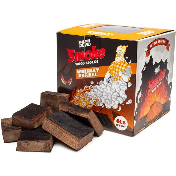 Jealous Devil SMOKE Blocks (Whiskey Barrel), Wood Chunks for BBQ and ...