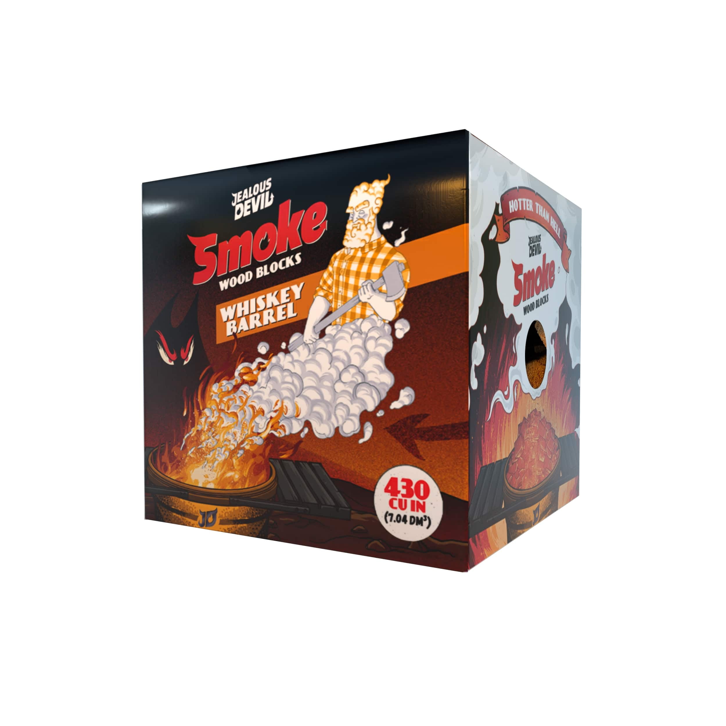 Jealous Devil Smoke Whiskey Wood Blocks 430 Cu. In. - 100% Natural Wood ...
