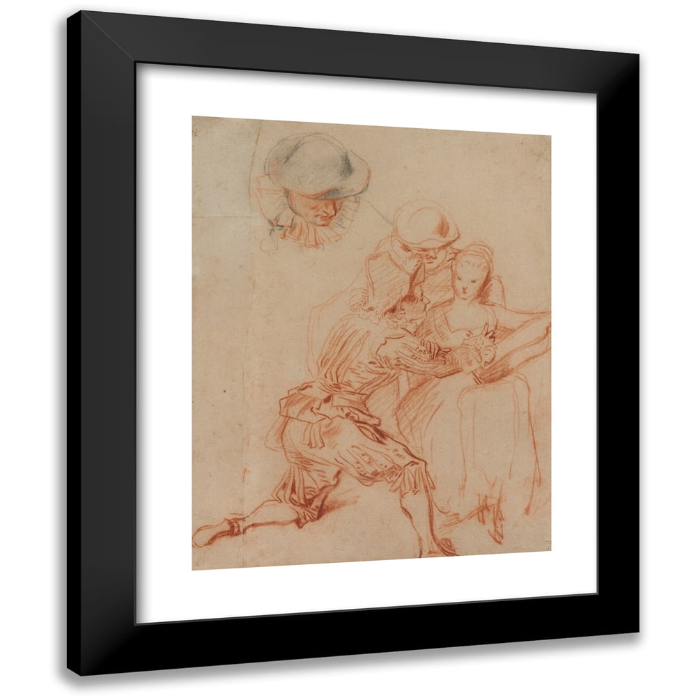 Jean-Antoine Watteau 15x18 Black Modern Framed Museum Art Print Titled ...